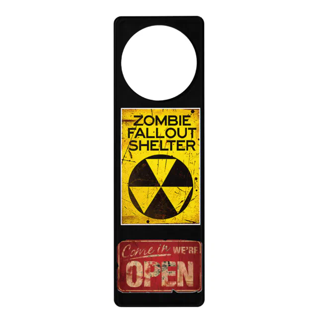 Zombie Fallout Shelter Door Hanger Walkers Funny | Zazzle