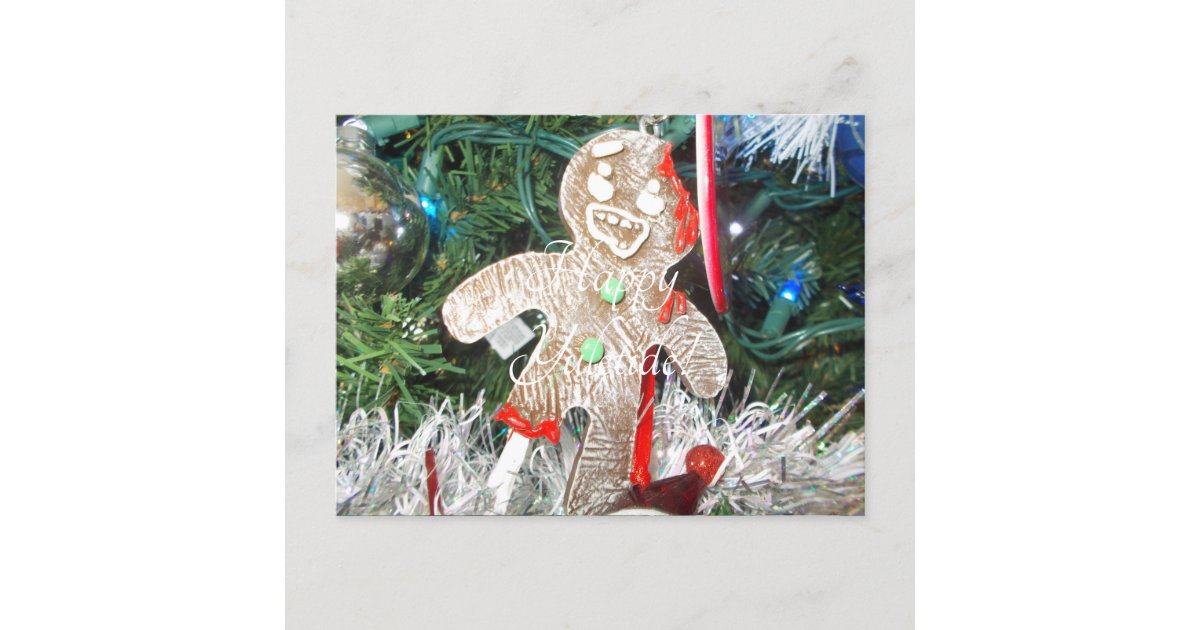 Zombie gingerbread Man Postcard | Zazzle