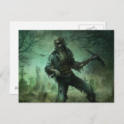 Zombie Graveyard, Postcard | Zazzle