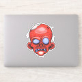 Zombie Head Illustration Art Sticker | Zazzle