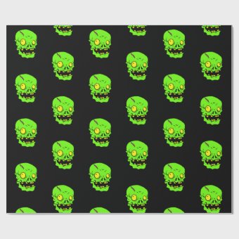 zombie head wrapping paper | Zazzle