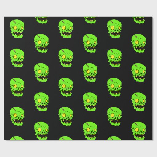 zombie head wrapping paper | Zazzle