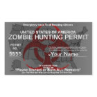 Zombie Hunting Permit Template (Red on Grey) Rectangular Sticker | Zazzle