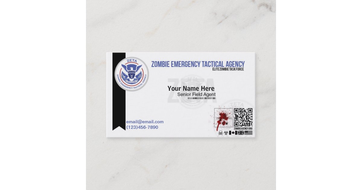 Zombie ID/Business Card ZETA | Zazzle