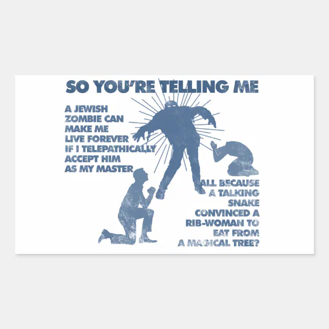Zombie Jesus Rectangular Sticker | Zazzle