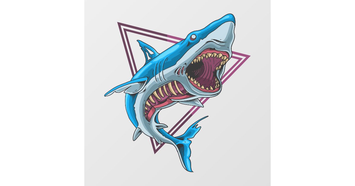 Zombie Monster Shark Wall Decal | Zazzle