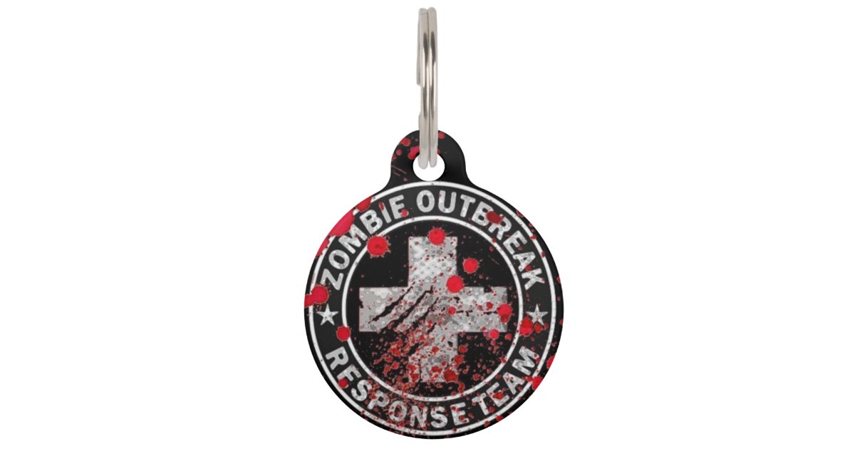 Zombie Outbreak Response Team Medic Pet ID Tag | Zazzle