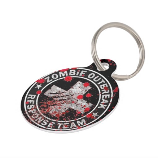 Zombie Outbreak Response Team Medic Pet ID Tag | Zazzle