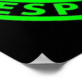 Zombie Outbreak Response Team Neon Green Poster | Zazzle