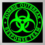 Biohazard Danger Active Zombie Zone poster | Zazzle.com