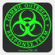 Zombie Outbreak Response Team USA Square Sticker | Zazzle