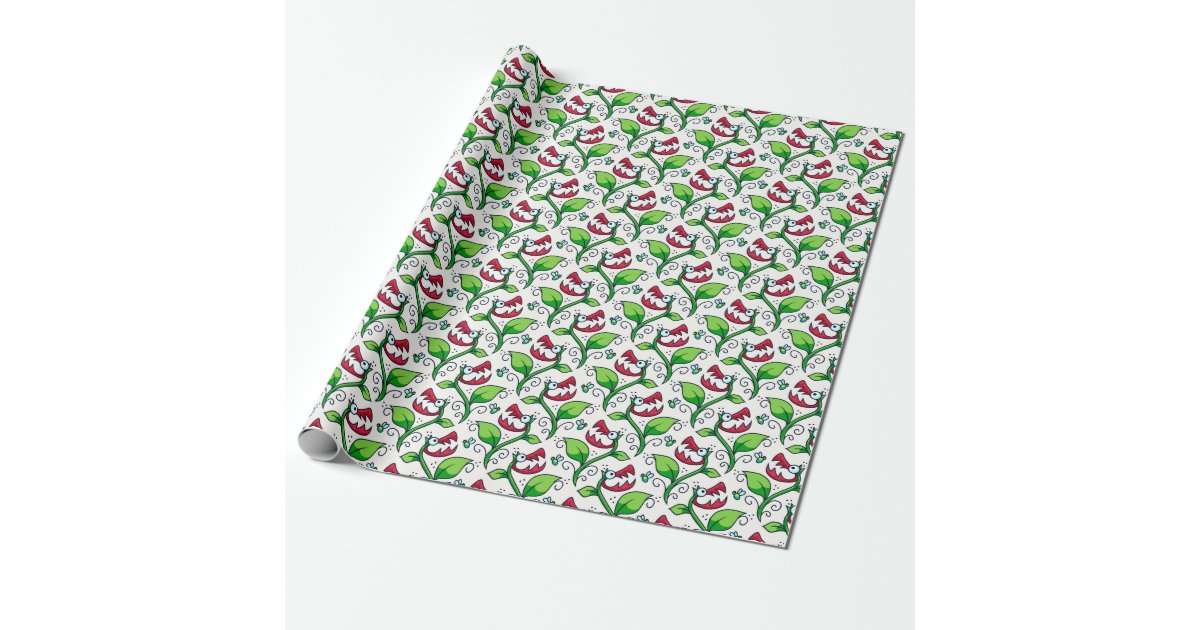 Zombie plants pattern wrapping paper | Zazzle