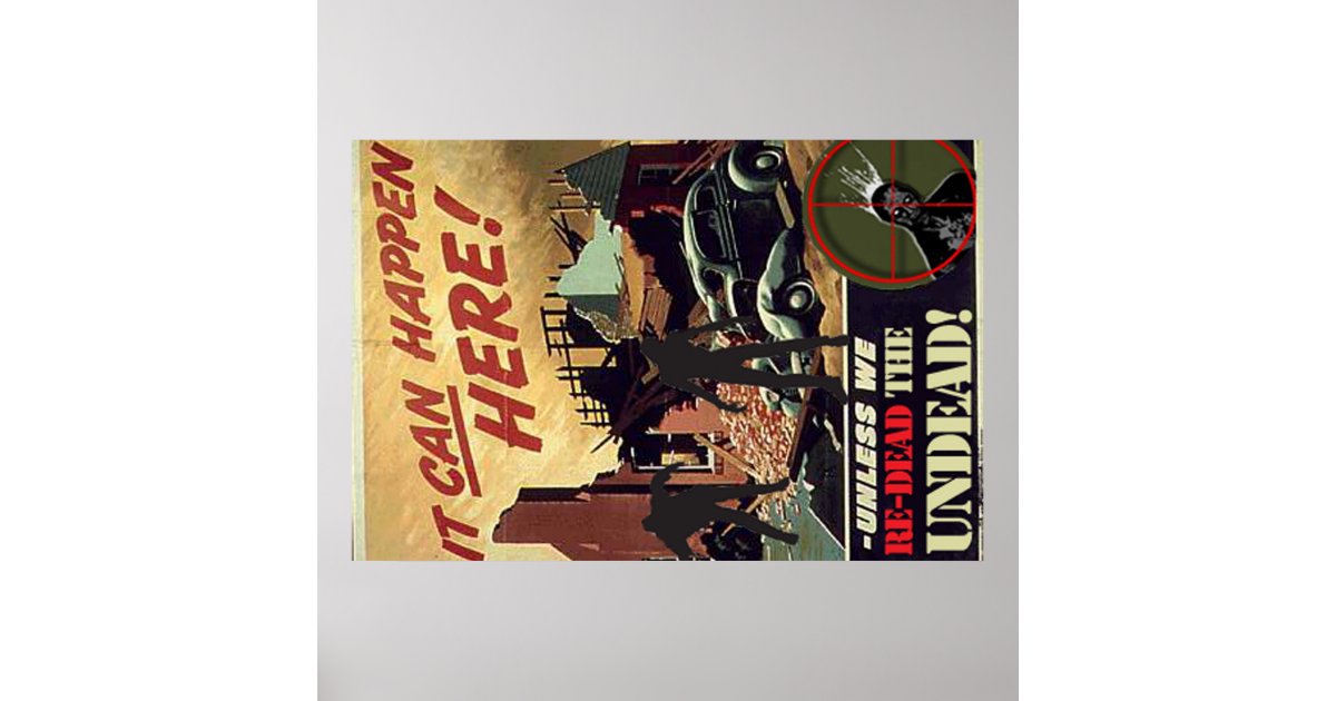zombie propaganda poster | Zazzle