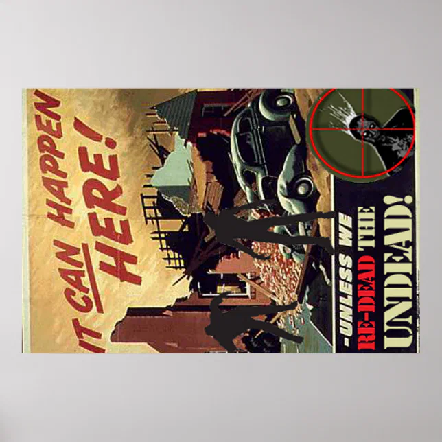 zombie propaganda poster | Zazzle