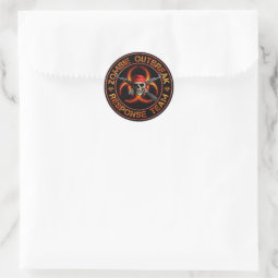 Zombie Response Team Classic Round Sticker | Zazzle