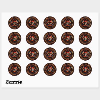 Zombie Response Team Classic Round Sticker | Zazzle