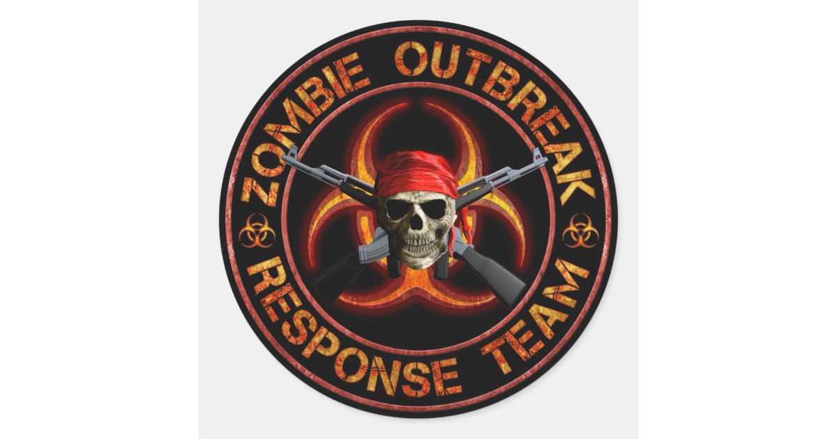 Zombie Response Team Classic Round Sticker | Zazzle