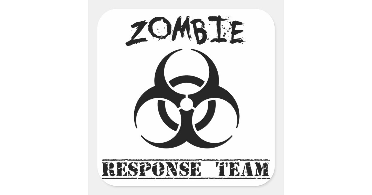 Zombie Response Team Stickers Large | Zazzle