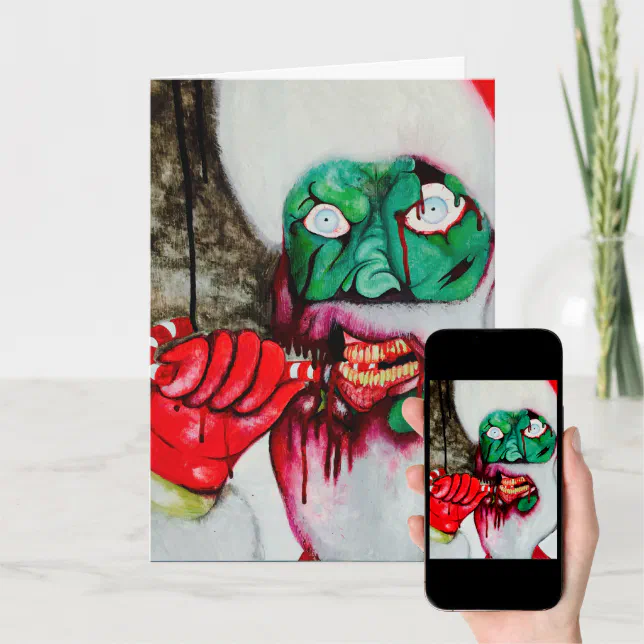 Zombie Santa Christmas card | Zazzle