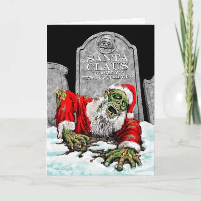 Zombie Santa Christmas Card | Zazzle