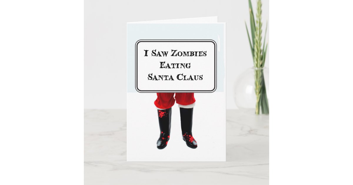 Zombie Santa Christmas Card | Zazzle