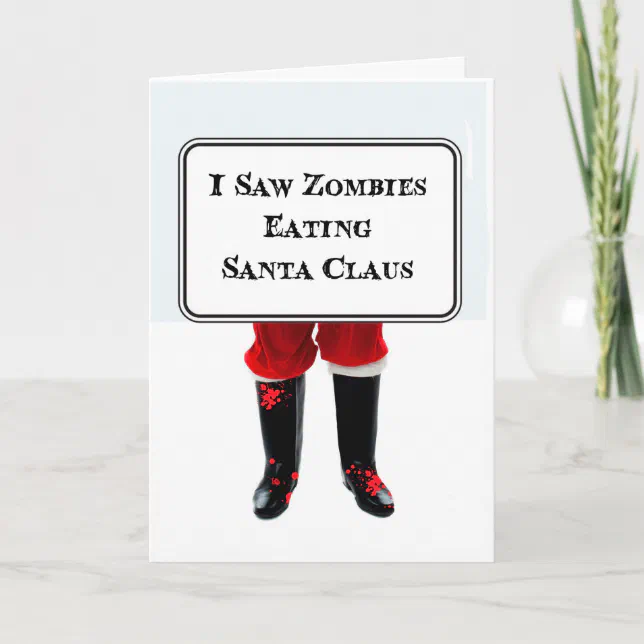 Zombie Santa Christmas Card | Zazzle