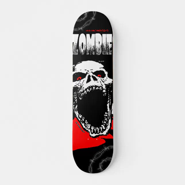 Zombie Skull Skateboard | Zazzle