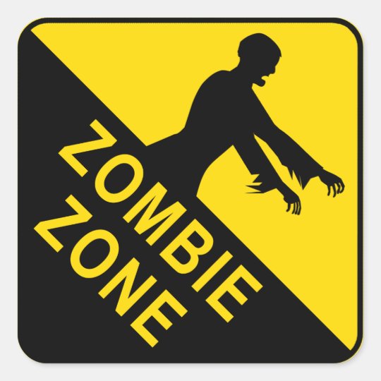 Zombie Square Stickers | Zazzle.com