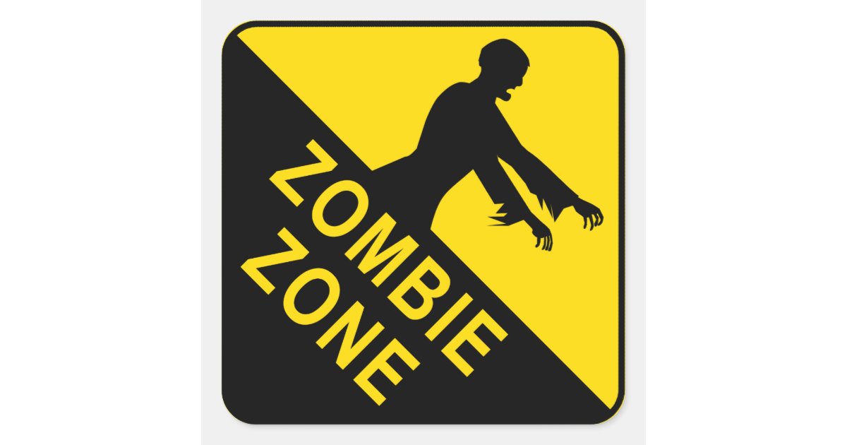 Zombie Square Stickers | Zazzle