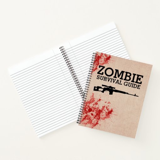 Zombie Survival Guide Funny Notebook | Zazzle