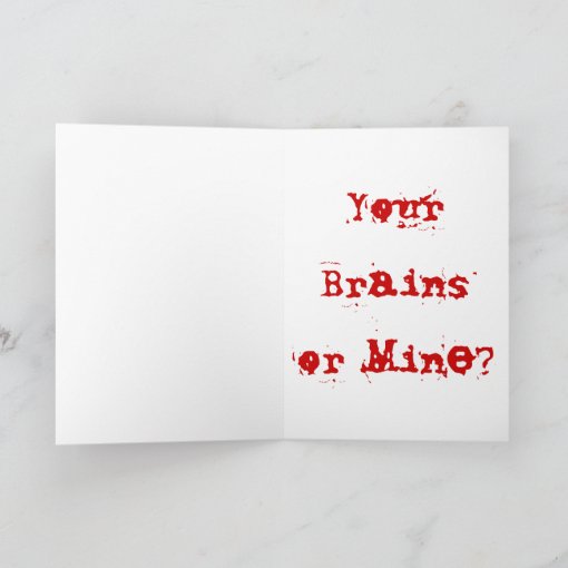 Zombie Valentine Holiday Card | Zazzle