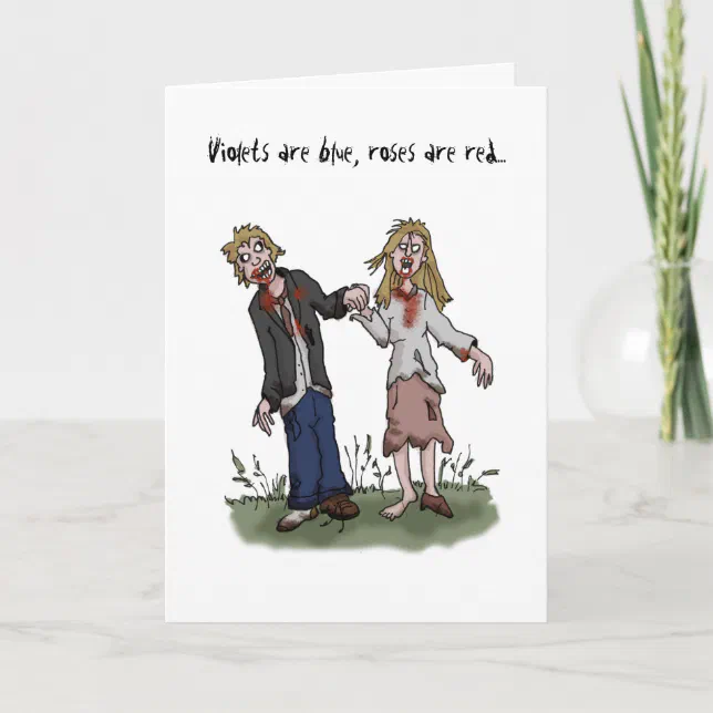 Zombie Valentine's Day Card - Love Card | Zazzle
