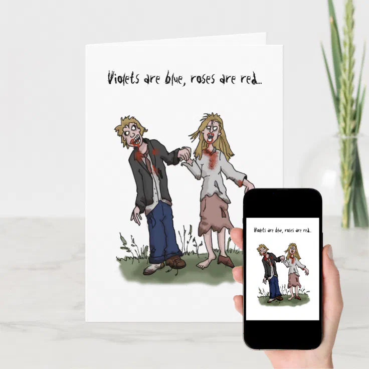 Zombie Valentine's Day Card - Love Card | Zazzle