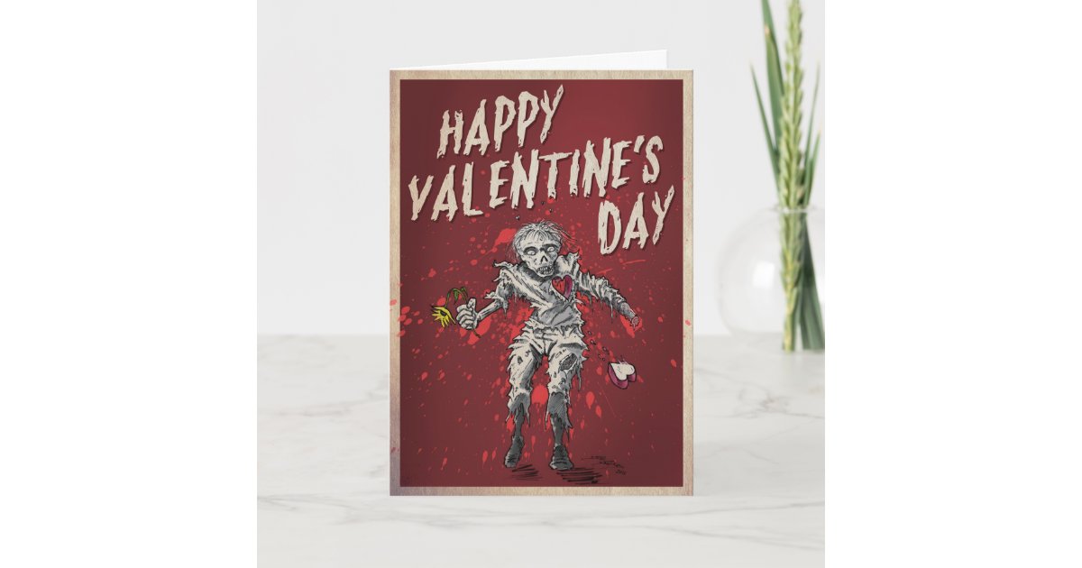 Zombie Valentine's Day Humor Holiday Card | Zazzle
