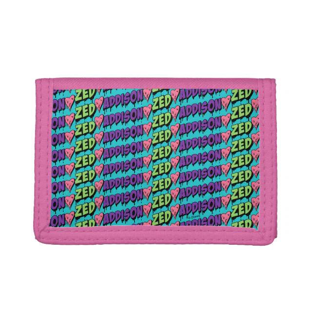 Zombies 2 | Zed and Addison Pattern Trifold Wallet | Zazzle