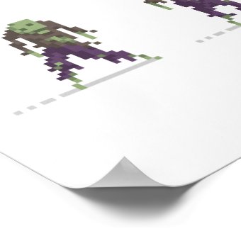 Zombies 8-Bit Pixel Art Poster | Zazzle