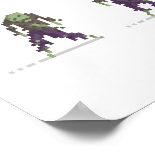 Zombies 8-Bit Pixel Art Poster | Zazzle