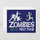 Zombies HATE Fast Food Postcard | Zazzle