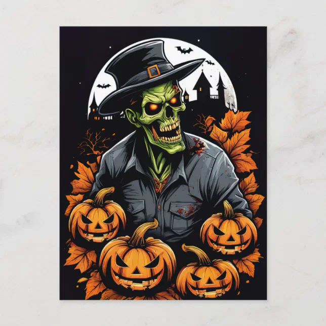Zombie's Night Out Postcard | Zazzle
