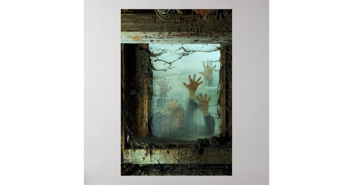 zombies outside a window poster | Zazzle