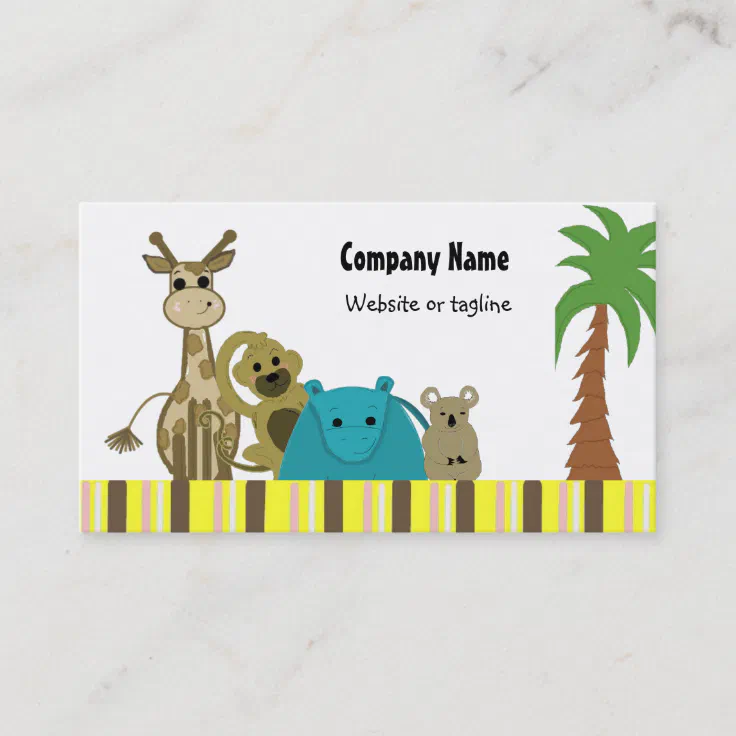 Zoo Animal Business Card | Zazzle