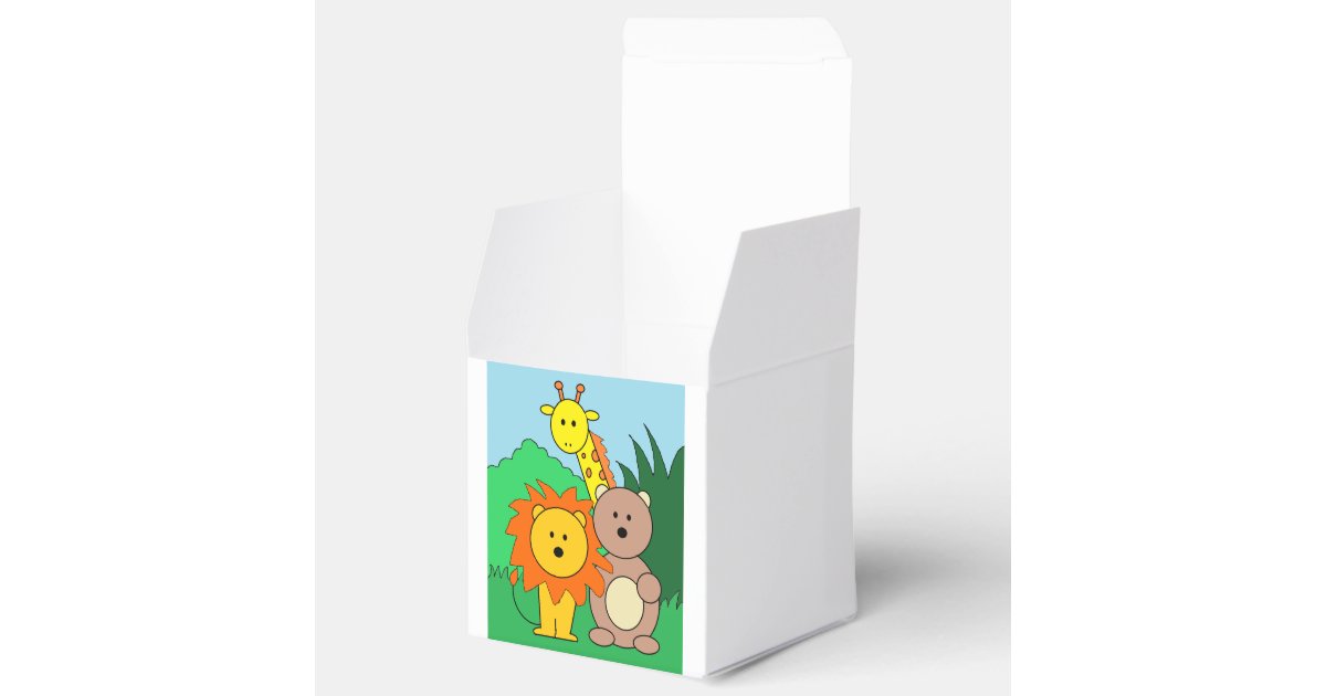 "Zoo Animals" Favor Boxes | Zazzle