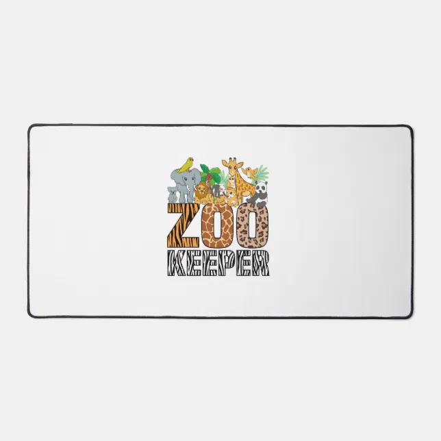 Zookeeper Costume Zebra Wild Print African Animal Desk Mat | Zazzle