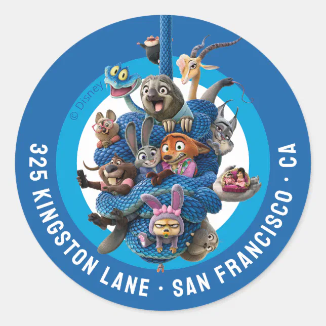 Zootopia 2 Character Birthday Party Classic Round Sticker | Zazzle