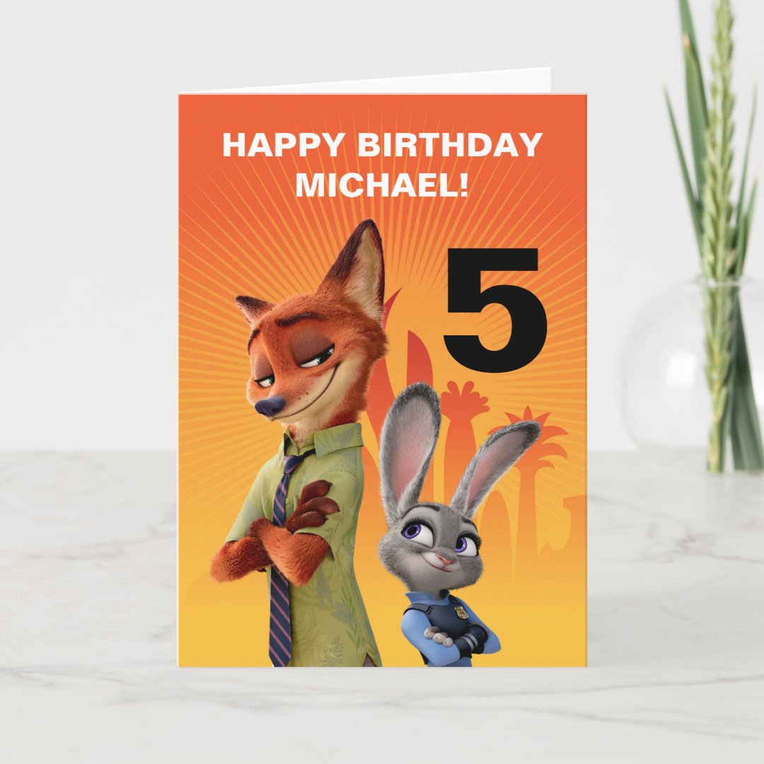 Zootopia Birthday Card | Zazzle