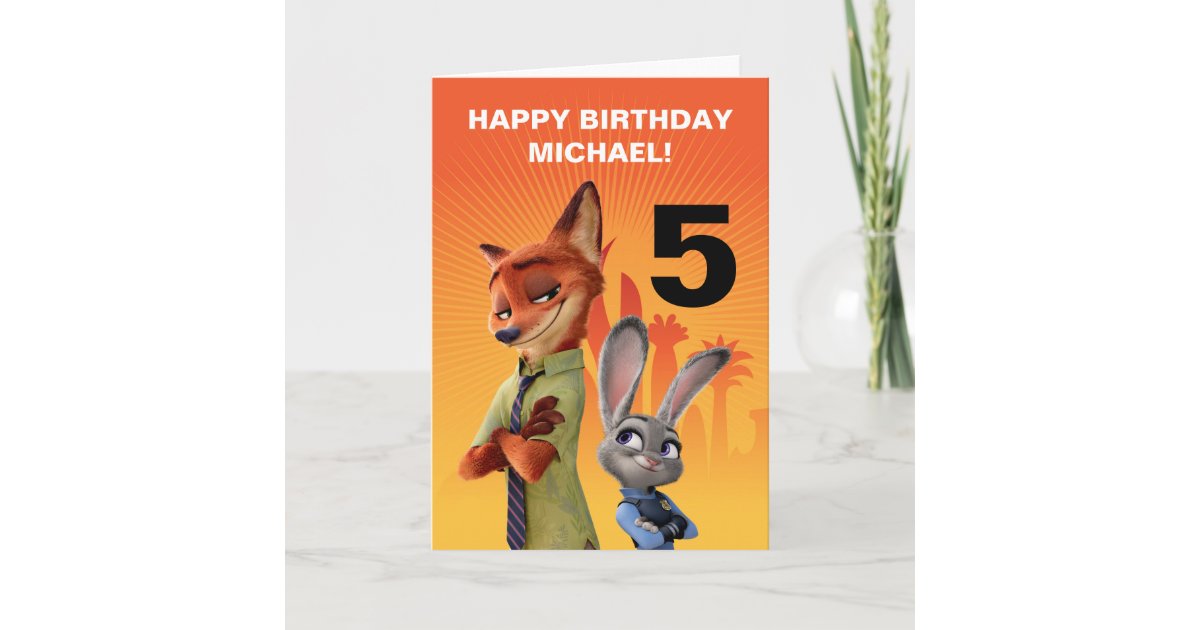 Zootopia Birthday Card | Zazzle