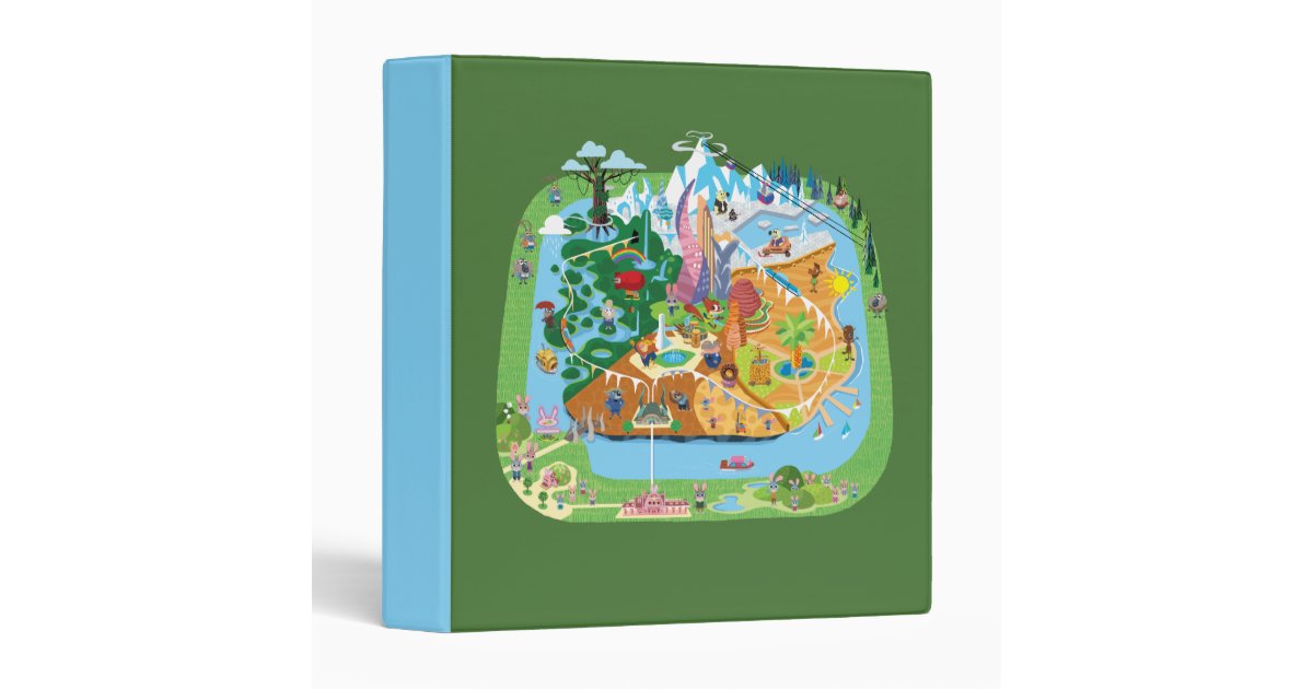 Zootopia | City Map 3 Ring Binder | Zazzle