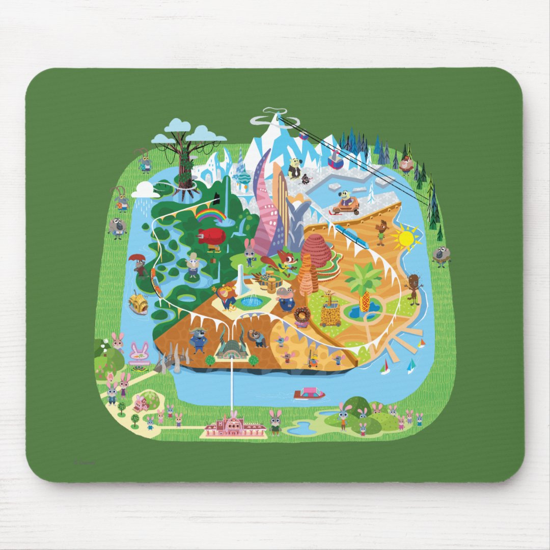 Zootopia | City Map Mouse Pad | Zazzle