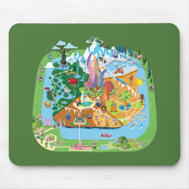 Zootopia | City Map Mouse Pad | Zazzle