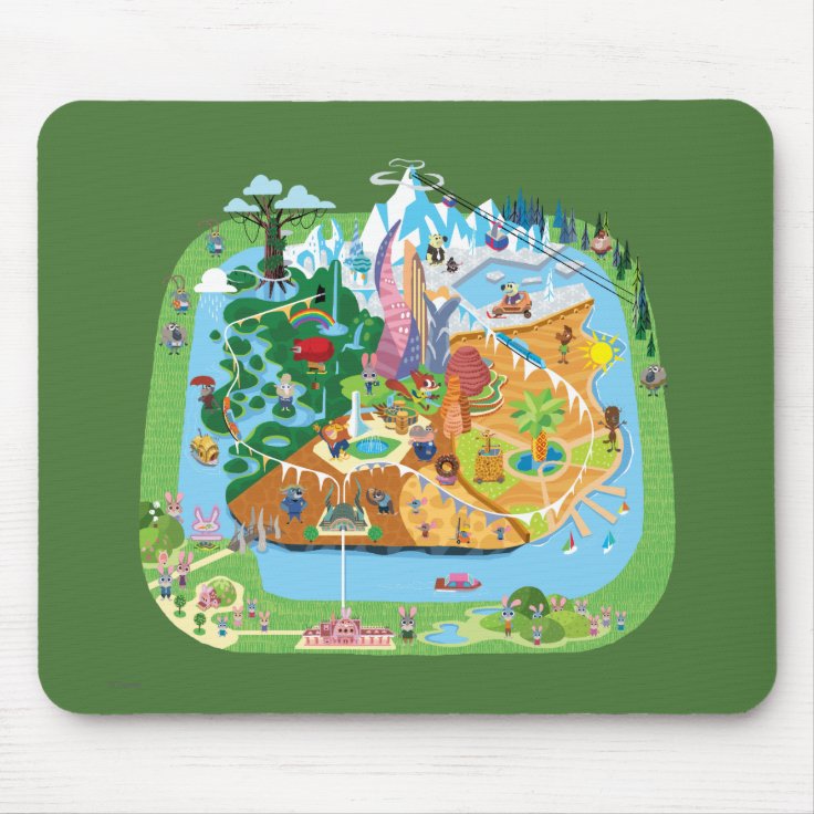 Zootopia | City Map Mouse Pad | Zazzle